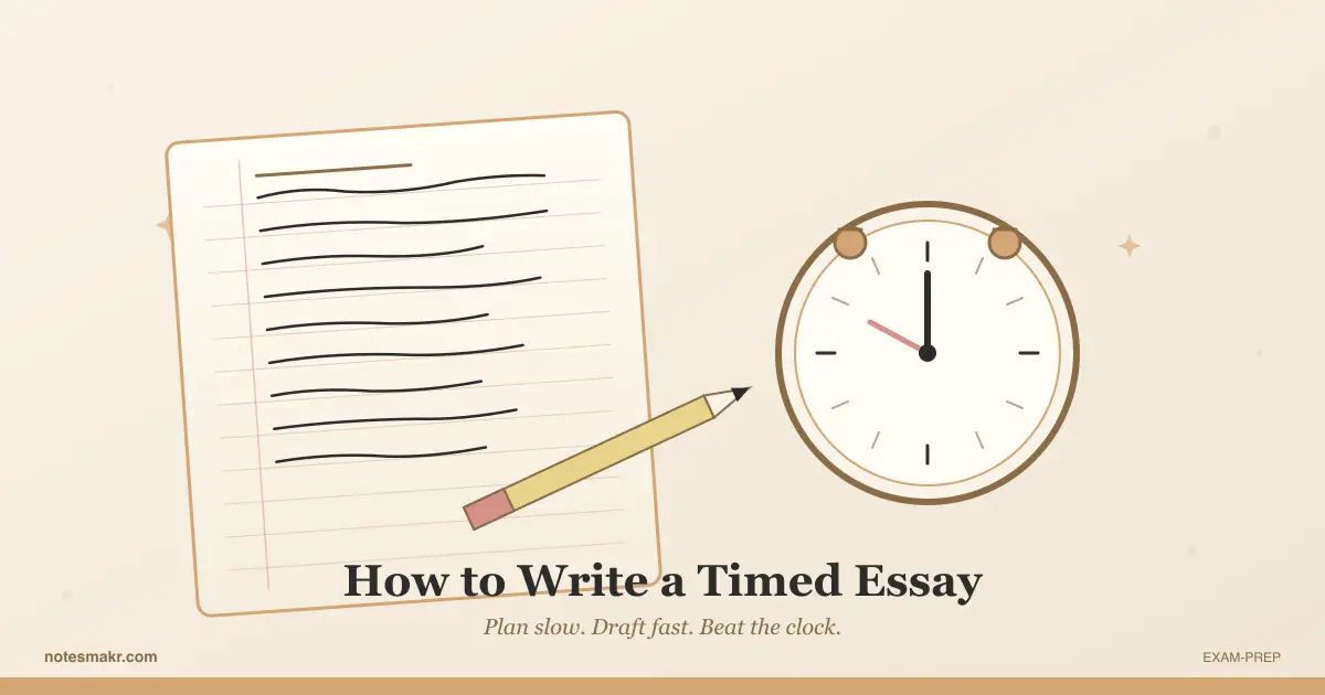 How to Write a Timed Essay: A Free-Response Strategy for AP and Finals ...